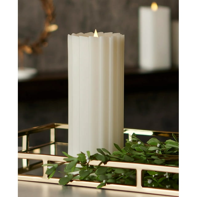 Seasonal LLC 4" x 10" Paraffin Realistic Adjustable Brightness LED ...