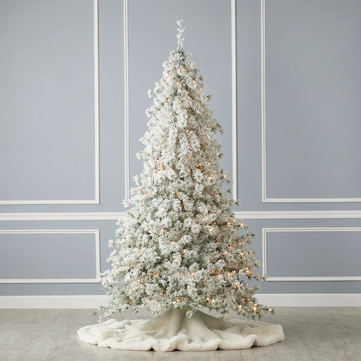 4 1/2 ft. Pre-lit Aspen Green Fir Artificial Christmas Tree in Green ...