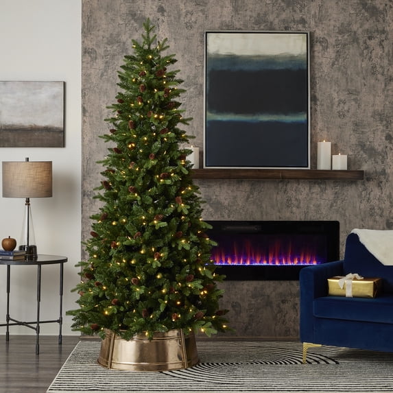 Seasonal LLC 9FT Canyon Ranch Fir Pre-Lit Artificial Christmas Tree ...