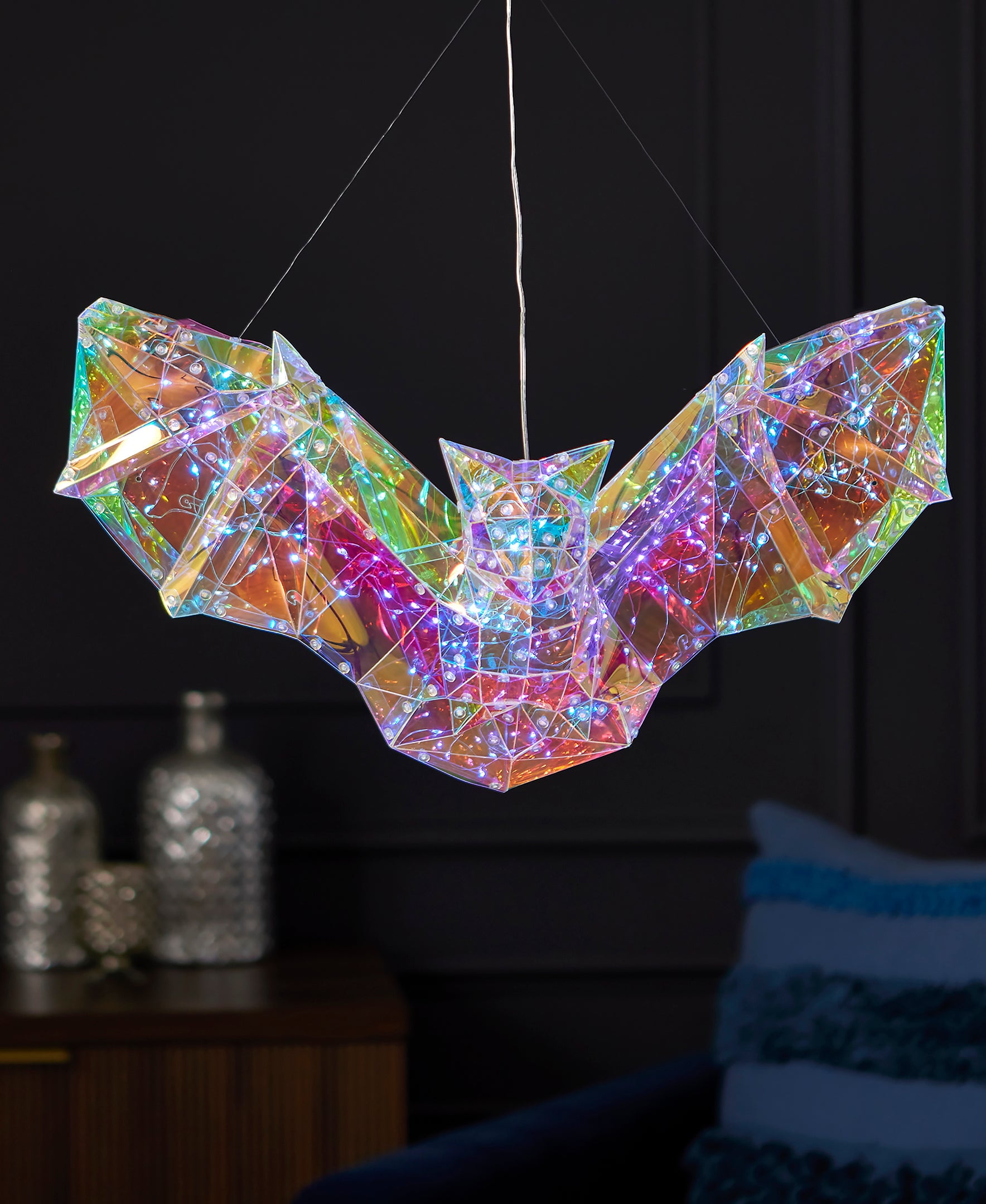 Seasonal LLC Halloween LED Lights - Prismatic Iridescent Phantom Bat 20 ...