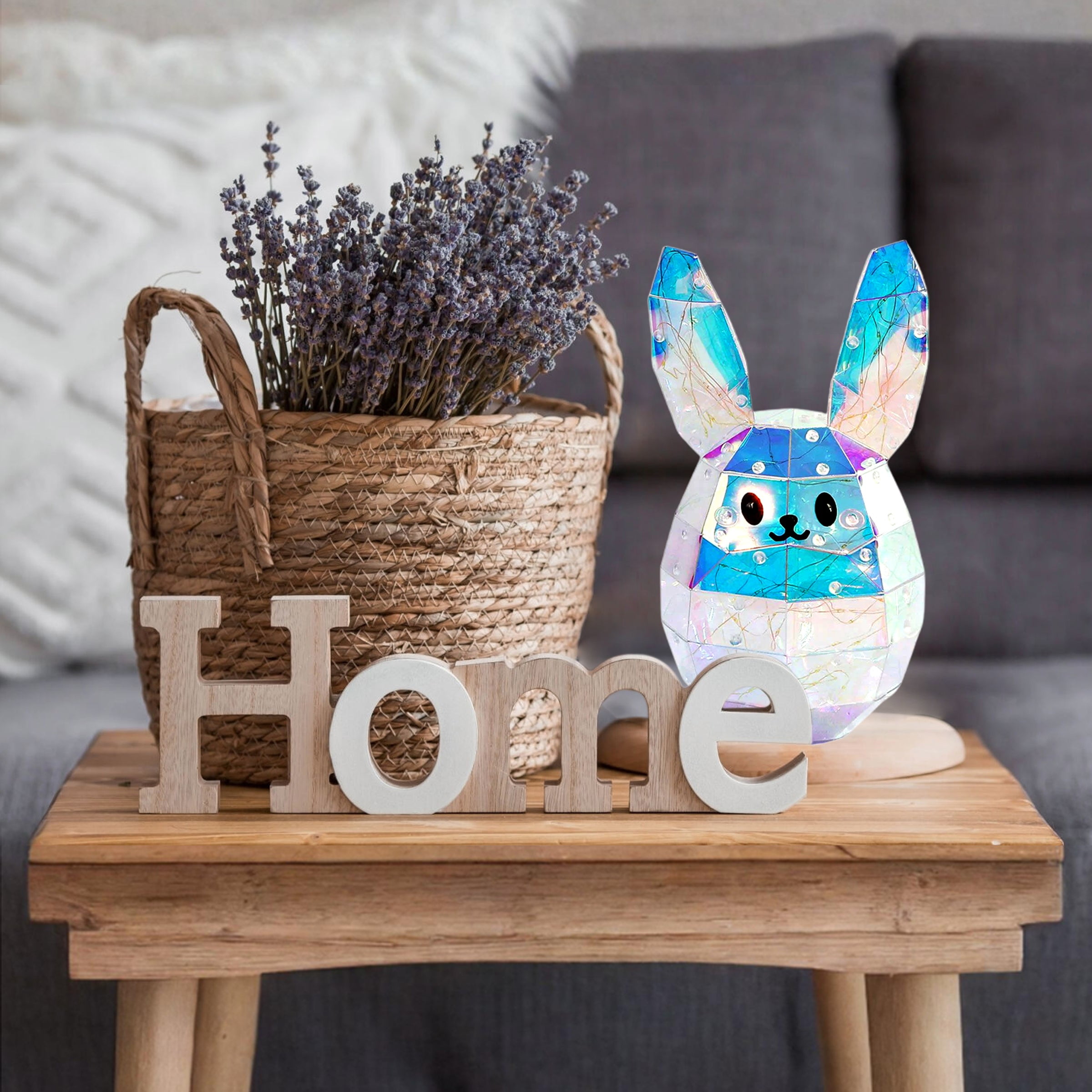 Seasonal LLC Prismatic Iridescent LED Spring Easter Bunny - 11in Sunny ...