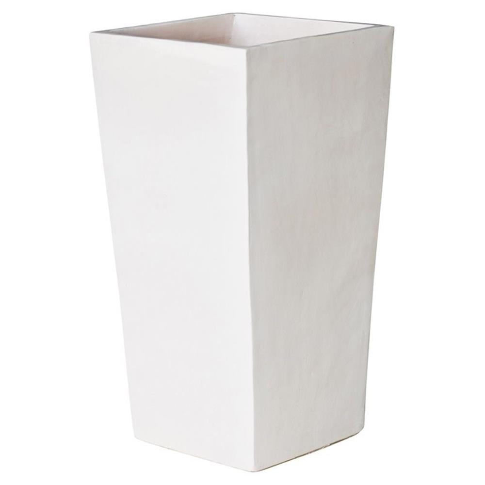 Seasonal Living Ceramic English 18" Square Modern Planter in Snow White ...