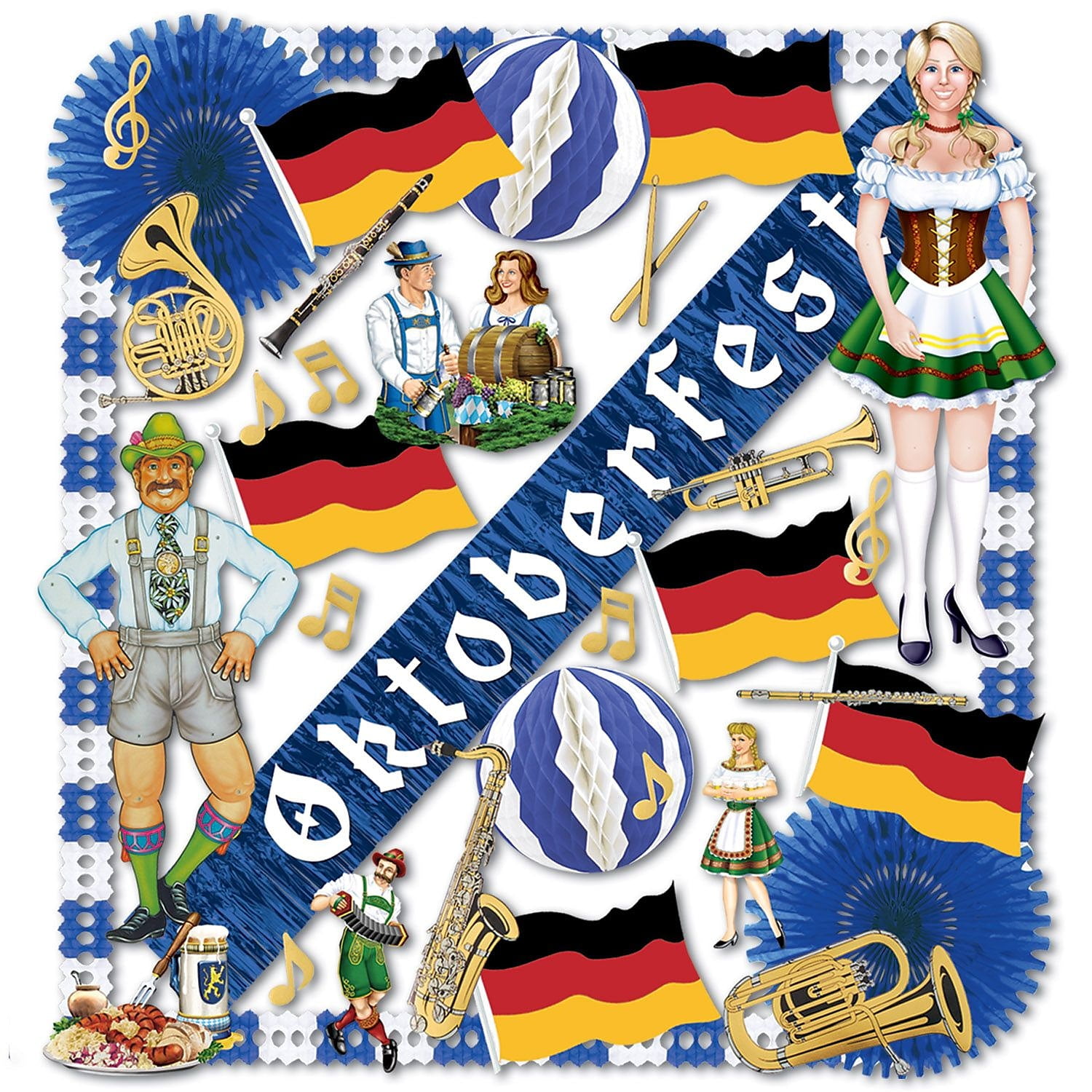 Beistle Oktoberfest Decorating Kit - 36 Pieces - Walmart.com