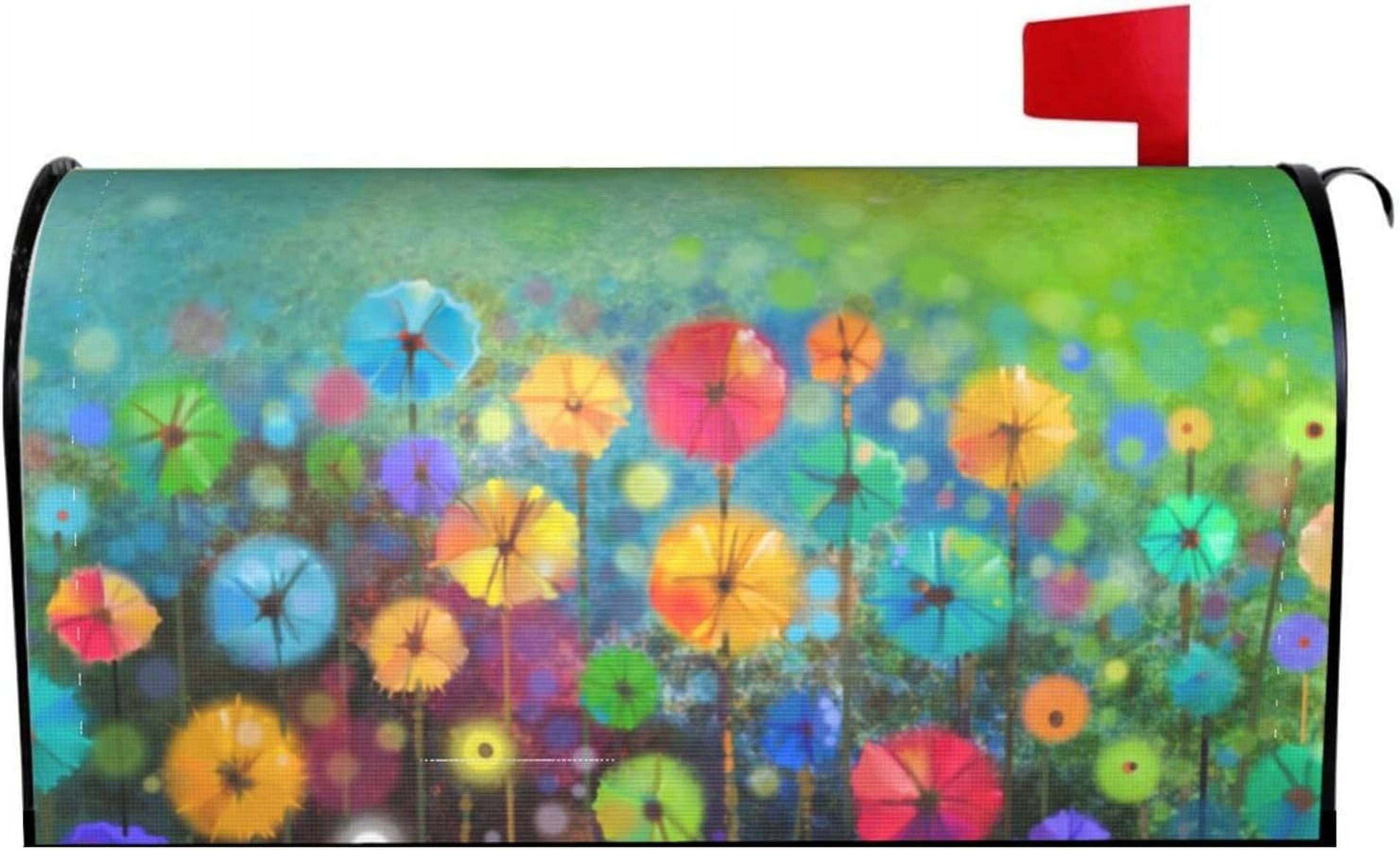 Seasonal Nature Flowers Mailbox Covers Waterproof Watercolor Dandelion ...