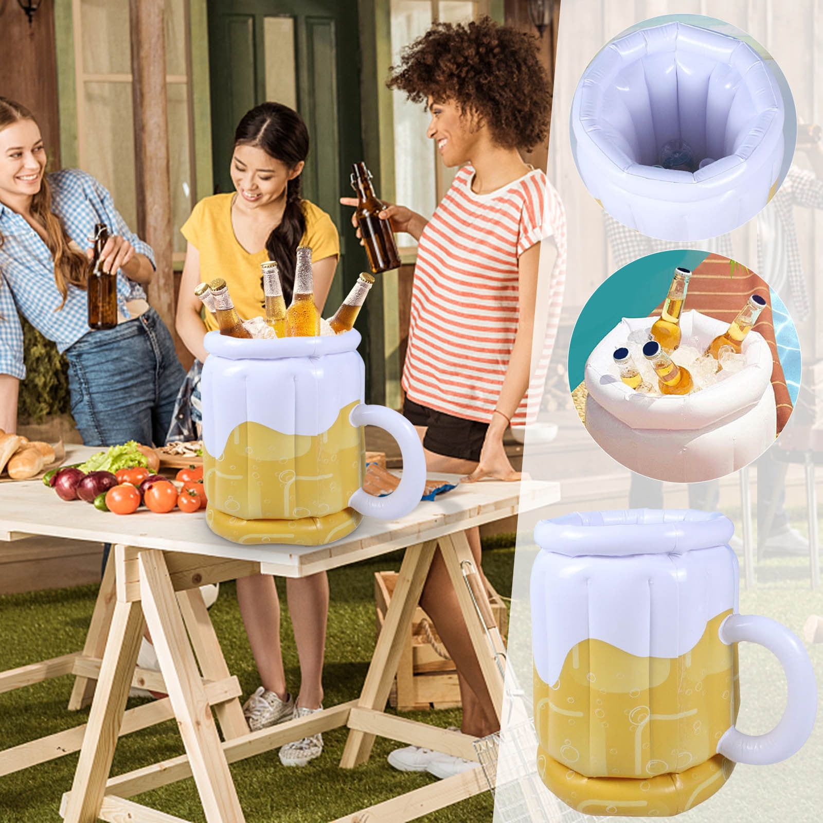 Seasonal Offer Here, Inflatable Ice Bucket Beer Mug, PVC Material ...