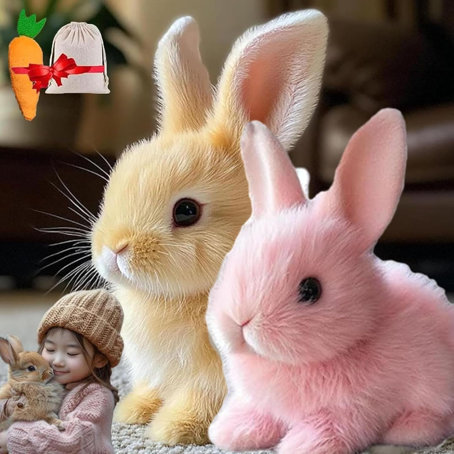 Seasonal Offers Betterlife Bunny Realistic Bunny Toy, Robot Bunny Pet ...