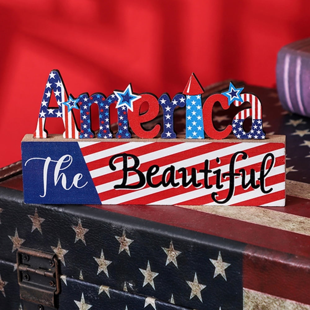 Seasonal Offers VIWING America The Beautiful Patriotic Wood Sign ...