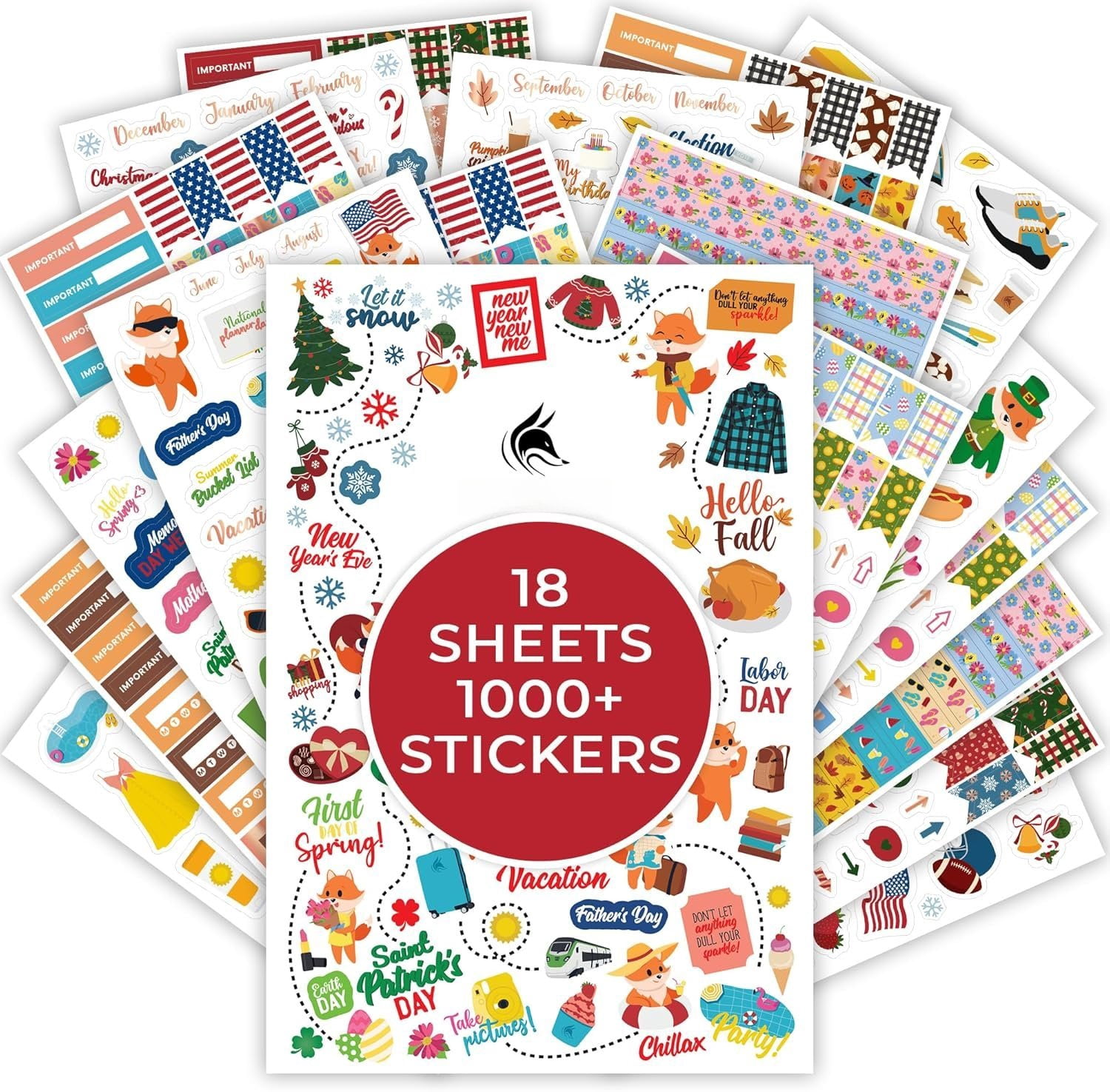 Seasonal Planner Stickers - 600+ Month, Holiday, Washi Tape & Seasons ...