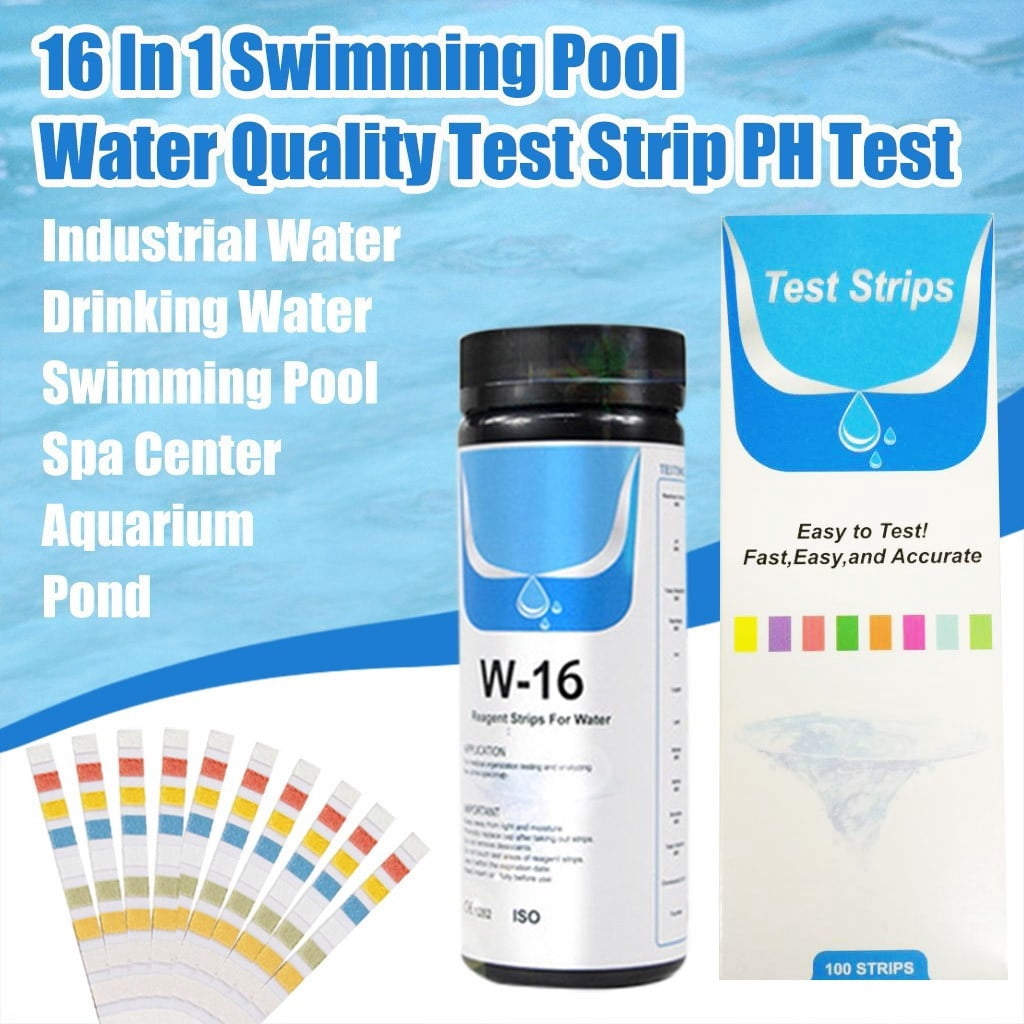 Seasonal Sale, 16 in 1 Pool Test Strips, PH Test Strips for Pool, Spa ...
