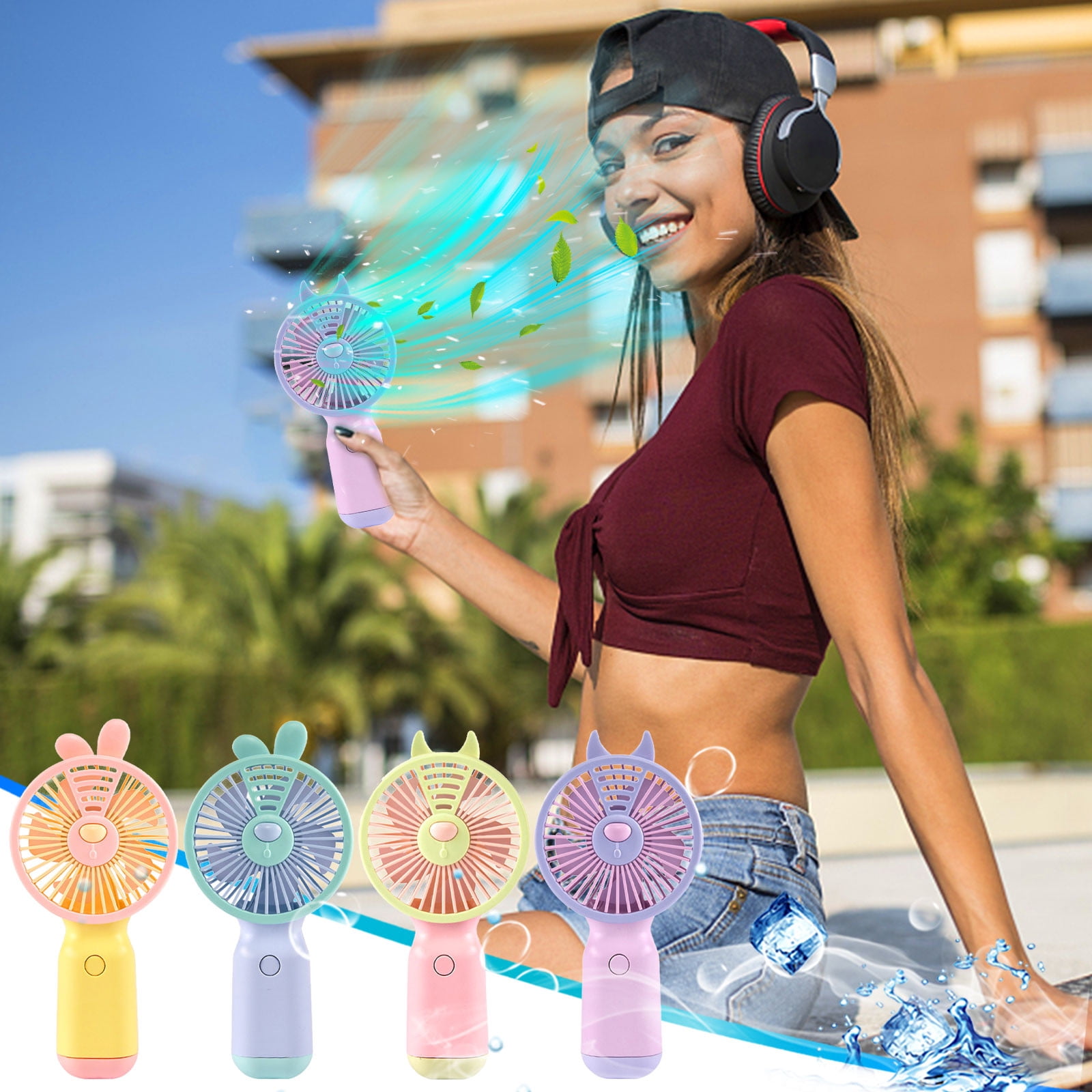 Seasonal Savings, Handheld Fan, Mute Mini, USB Power, Dorm Office ...