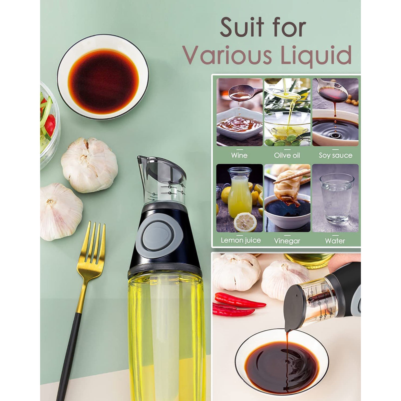 Seasonal Savings, Olive Oil Sprayer, Stainless Steel Spray Bottle ...