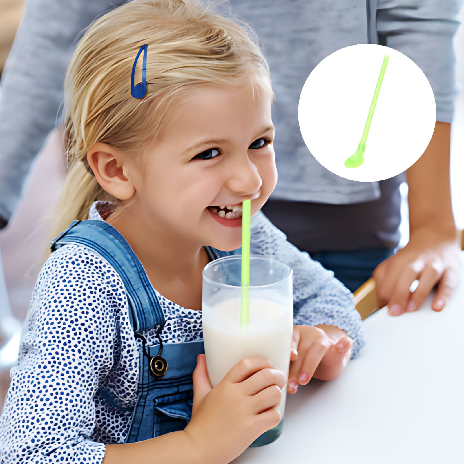 Check Options, Plastic Straw Spoon, Colorful & Integrated, for Kitchen ...