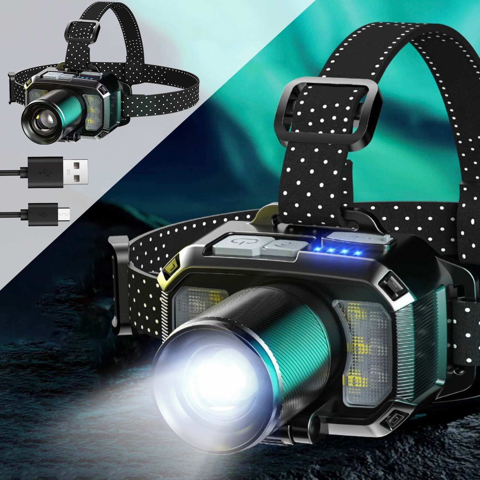 Seasonal Savings, Super Bright Rechargeable High-Power Headlights, LED ...