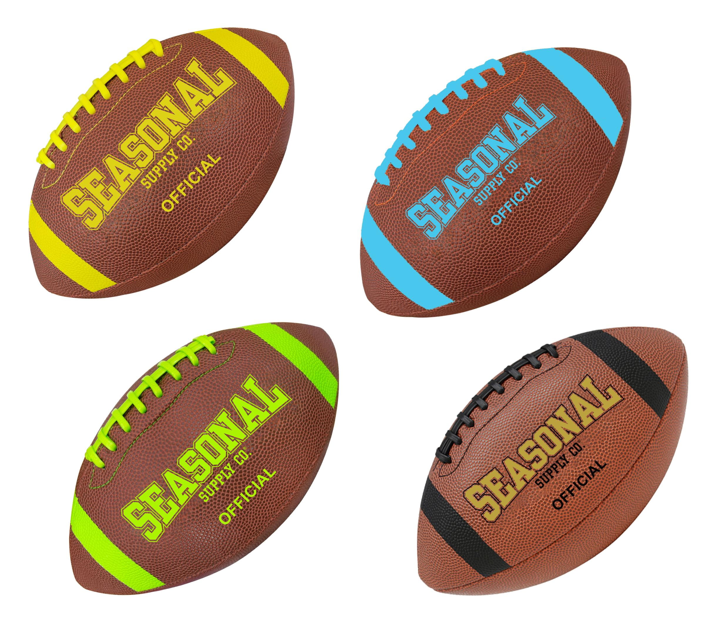 Seasonal Supply Co. Leather Look Vinyl Footballs, Assorted Colors, 7.8 ...