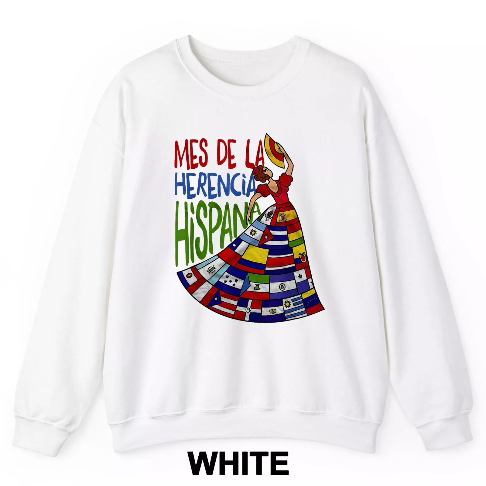 Seasonal Sweatshirt, Mes De La Herencia Hispana Hispanic Heritage Month ...