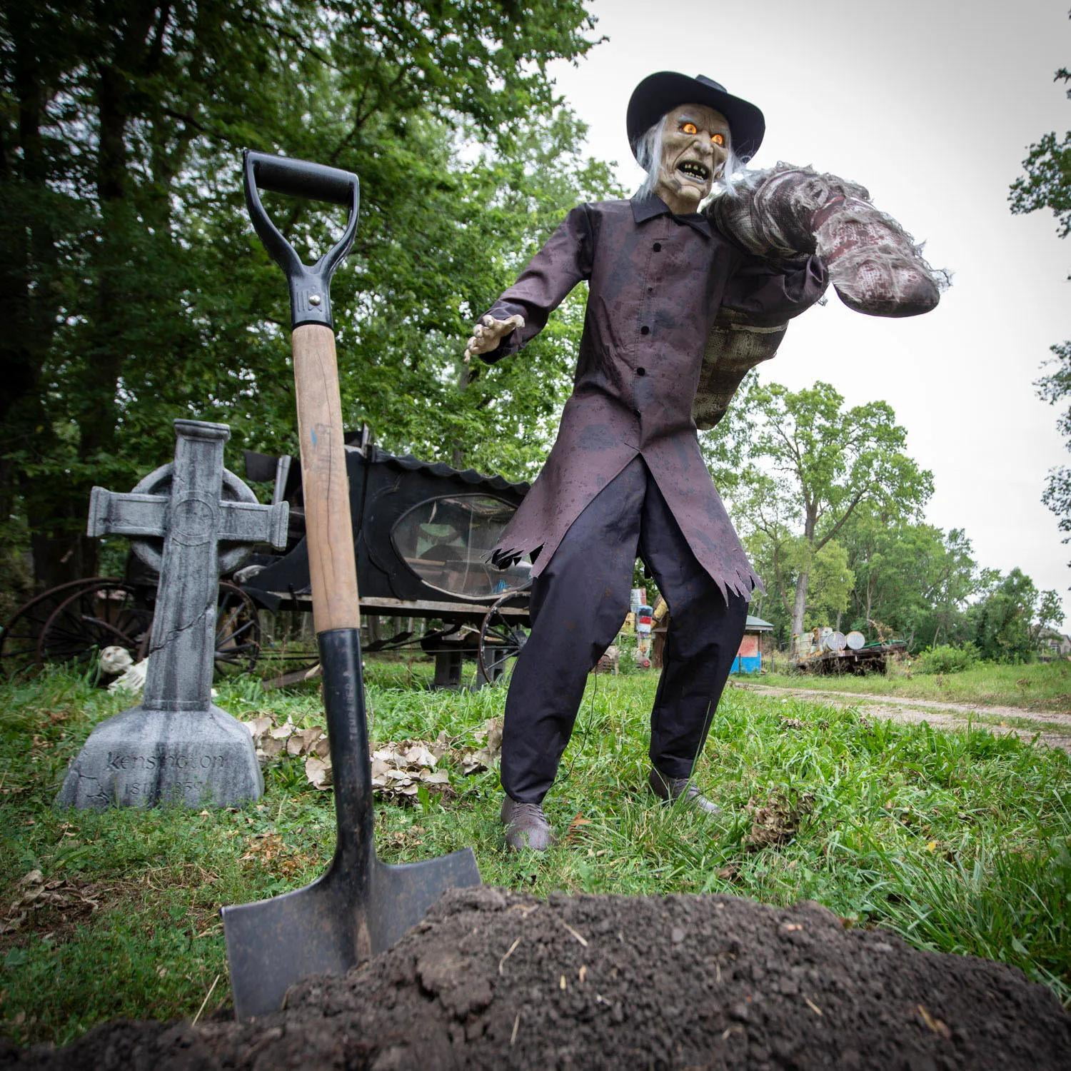 72" Grave Robber Animated Halloween Prop - Walmart.com