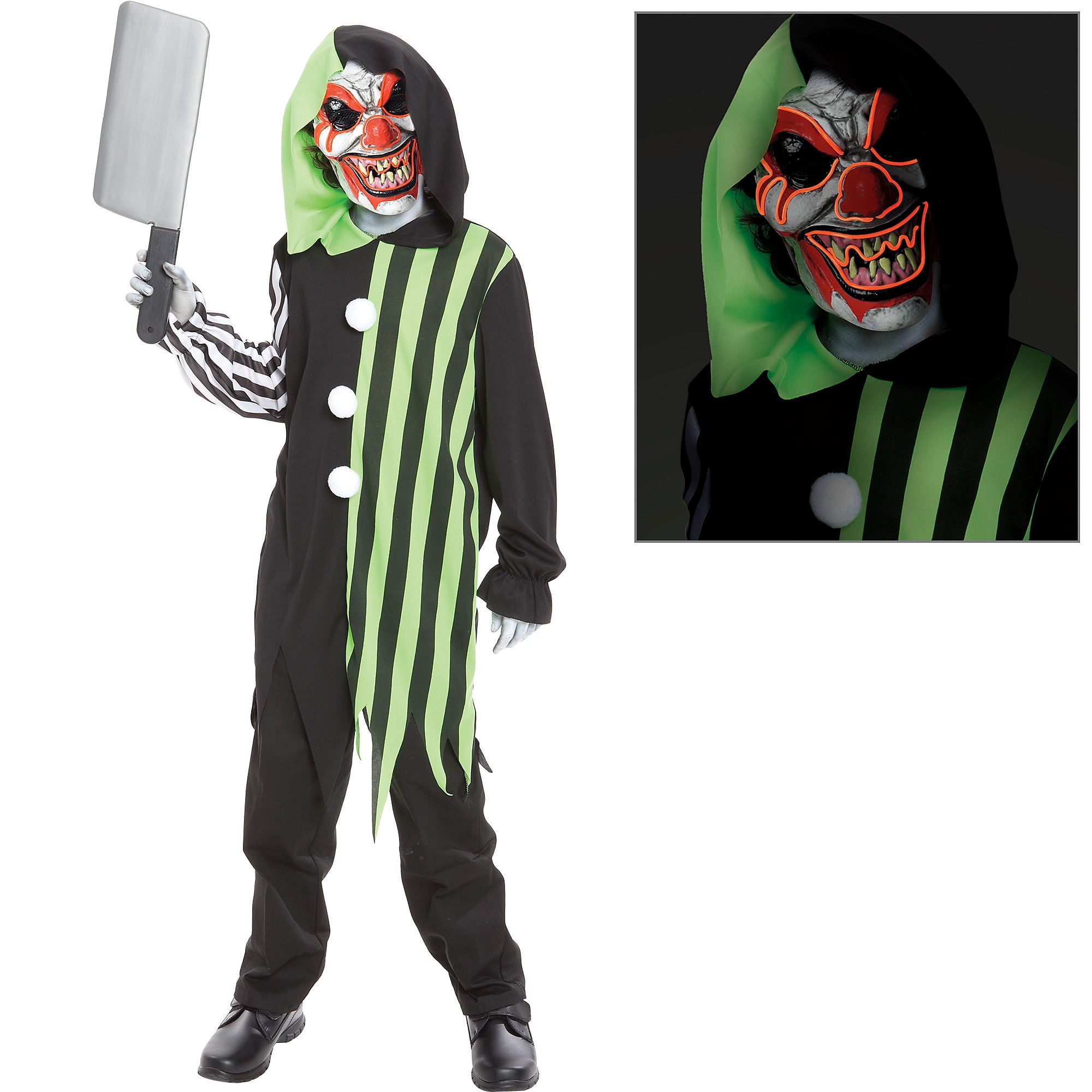 Seasonal Visions Light-Up Killer Clown Halloween Costume for Children ...