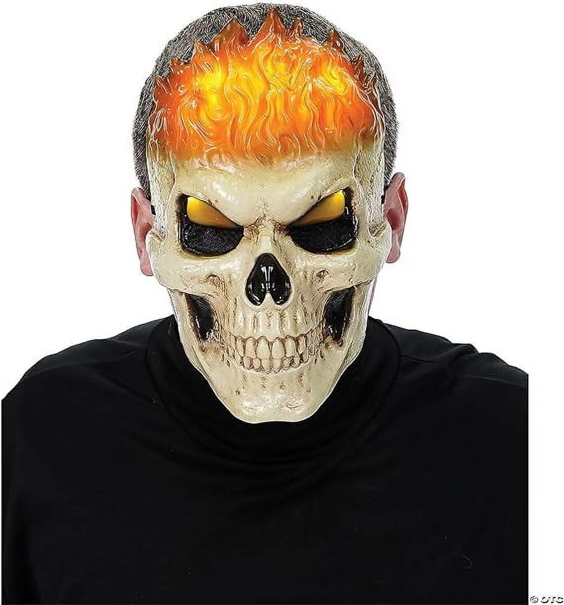 Morris Costumes MR131922 Light-Up Orange Inferno Skull Mask - Walmart.com