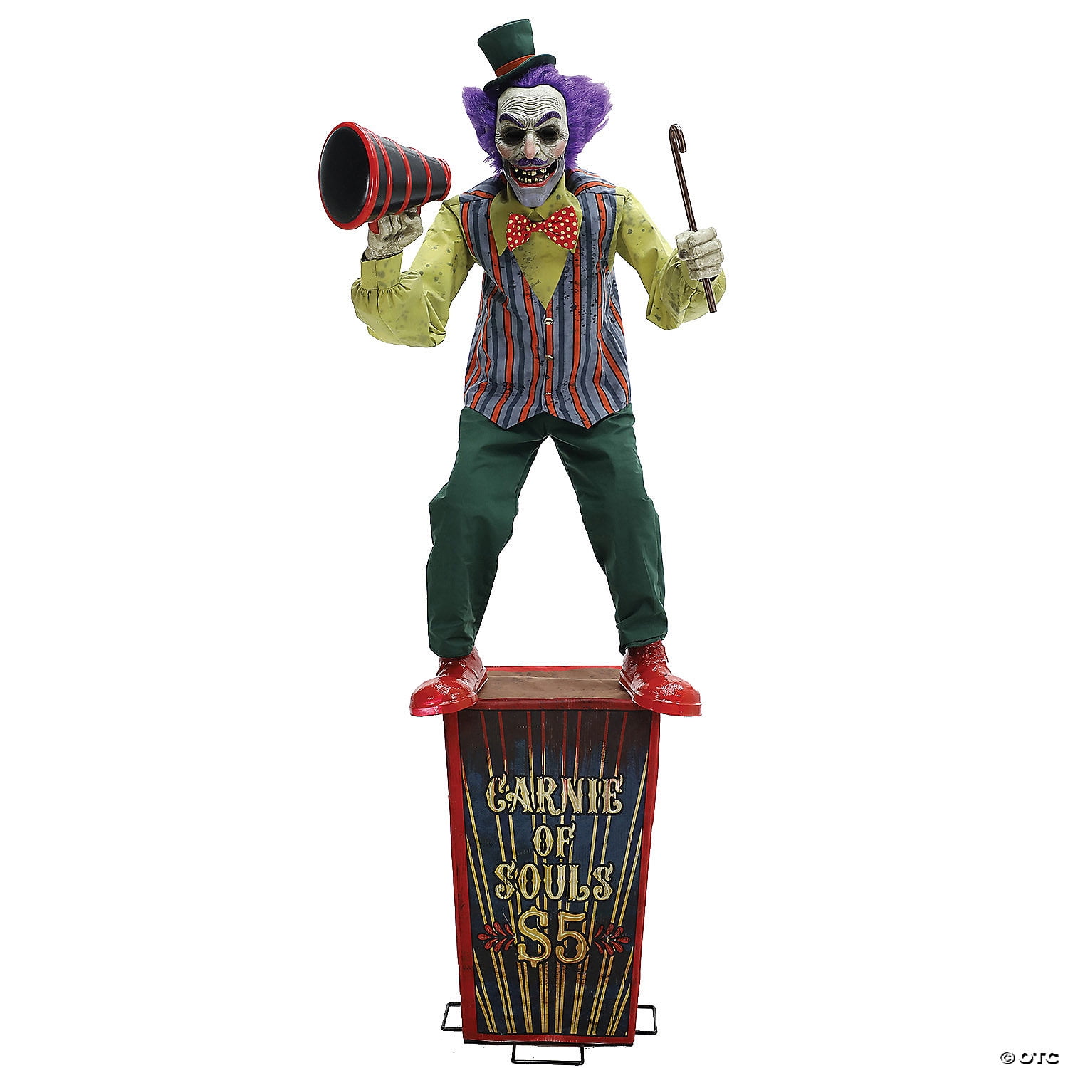 6 ft. Seasonal Visions Animated Servo Carnival Barker with Stand ...