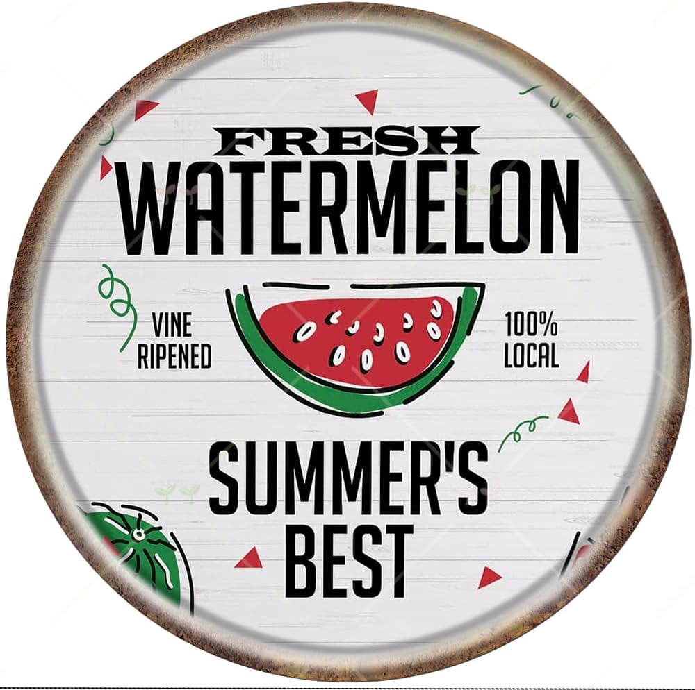 Seasonal Watermelon Sign Sign Funny Summer Holiday Decorations Rustic ...