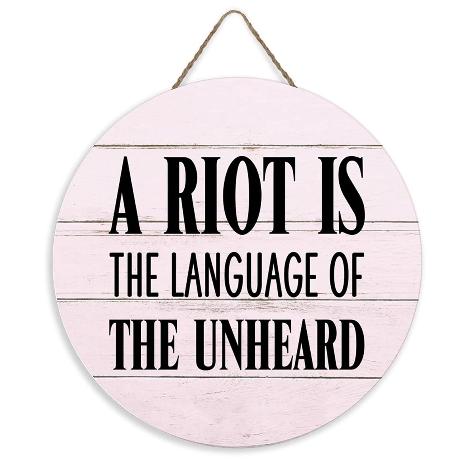 Seasonal Welcome Sign Front Door Decoration, A Riot Is The Language of ...