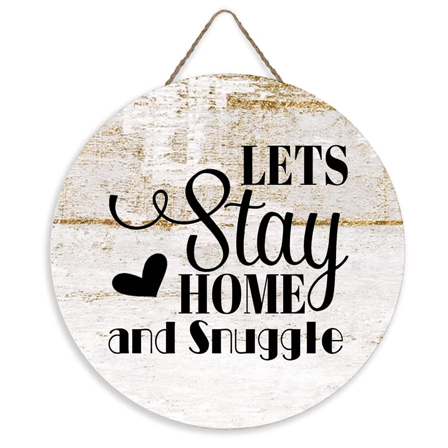 Seasonal Welcome Sign Front Door Decoration, Lets Stay in Bed Sign And ...