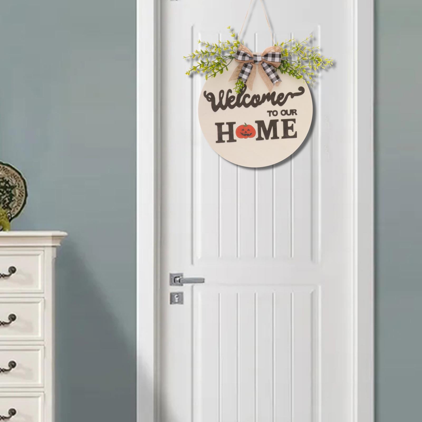 Seasonal Welcome Sign Plaque for Farmhouse Outdoor Spring and Winter ...