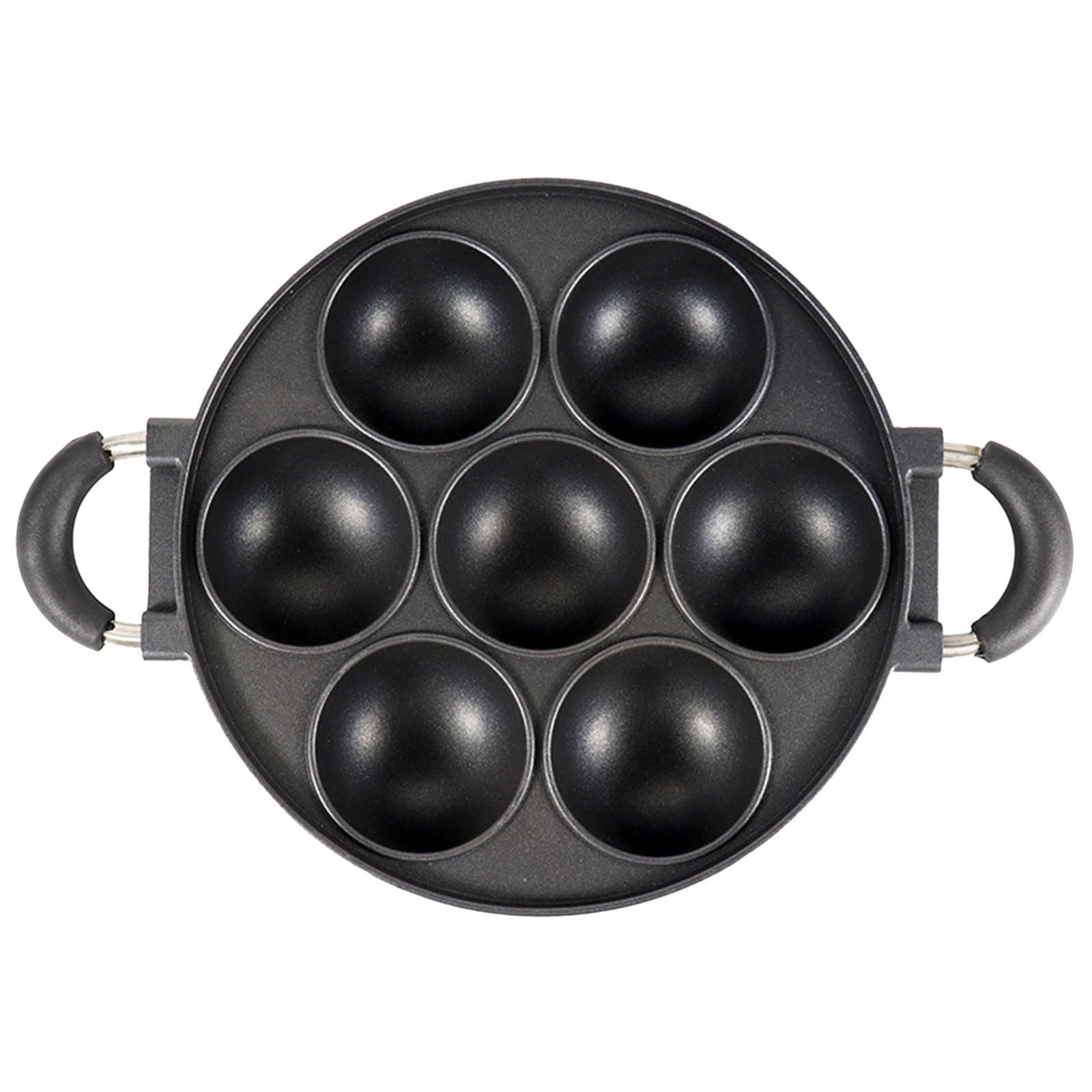 Seasoned Nonstick Round Cake Pan with Handle 7 Cup Capacity Baking Tray ...