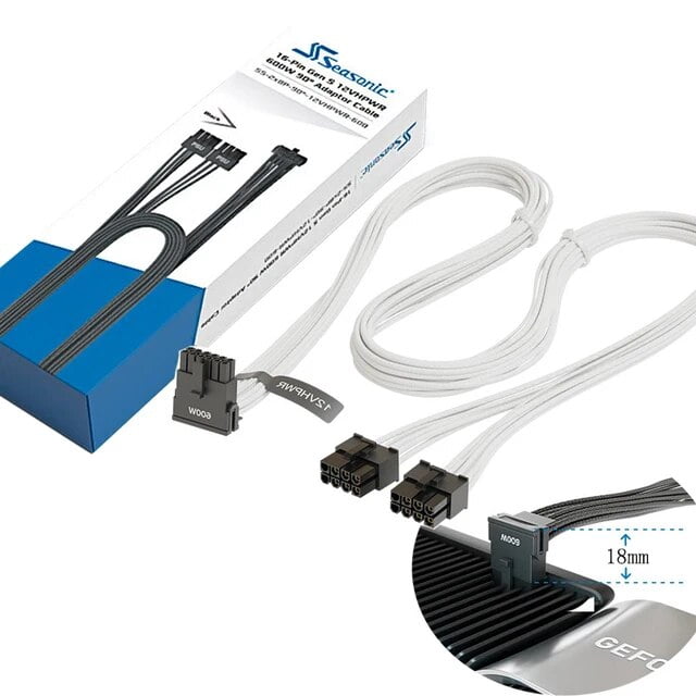 Seasonic 12VHPWR 8Pin To PCIE 5.0 GEN 5 12+4PIN 16Pin ATX3.0 Modular ...