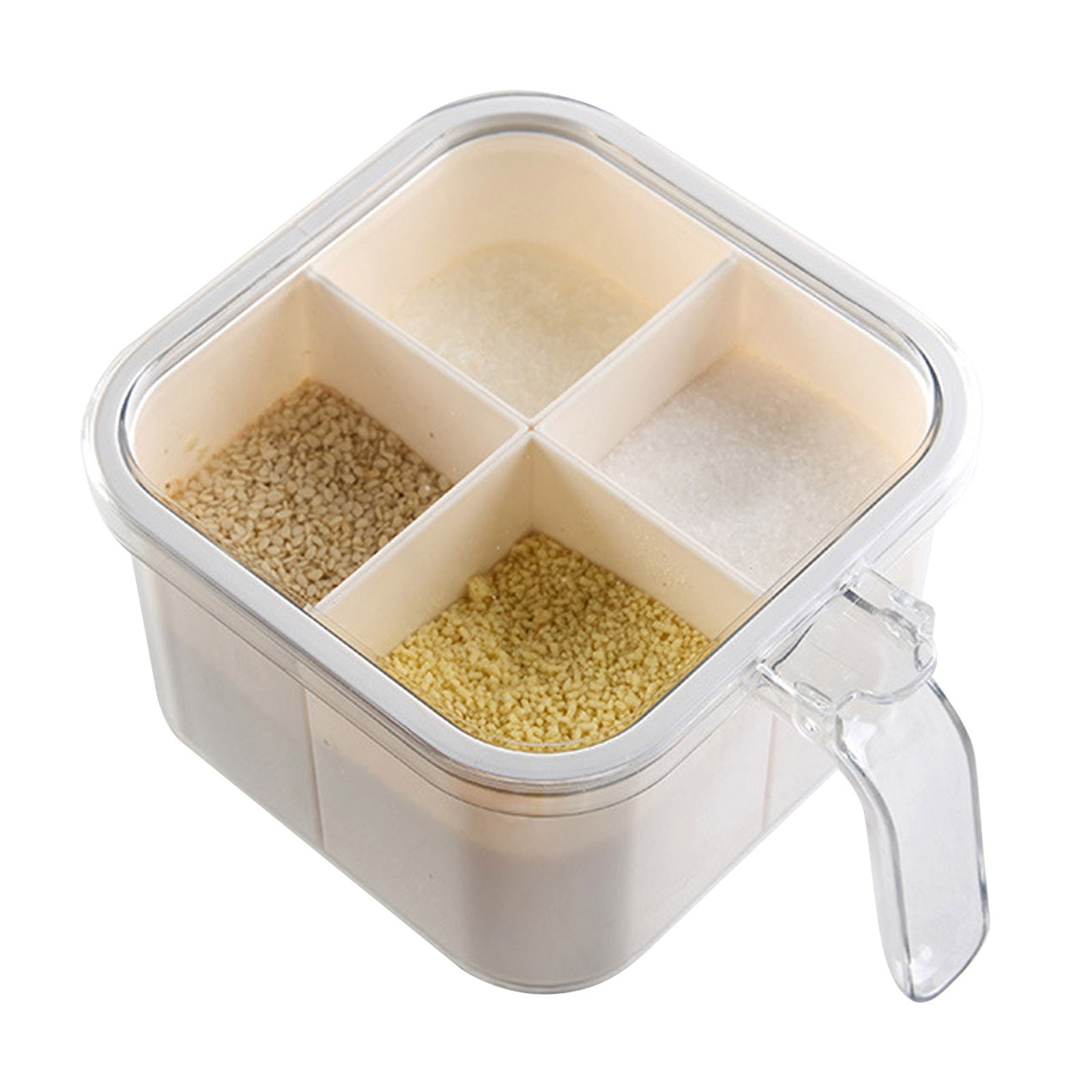 Seasoning Bottle 4 Compartment Seasoning Dispenser Container Grid ...