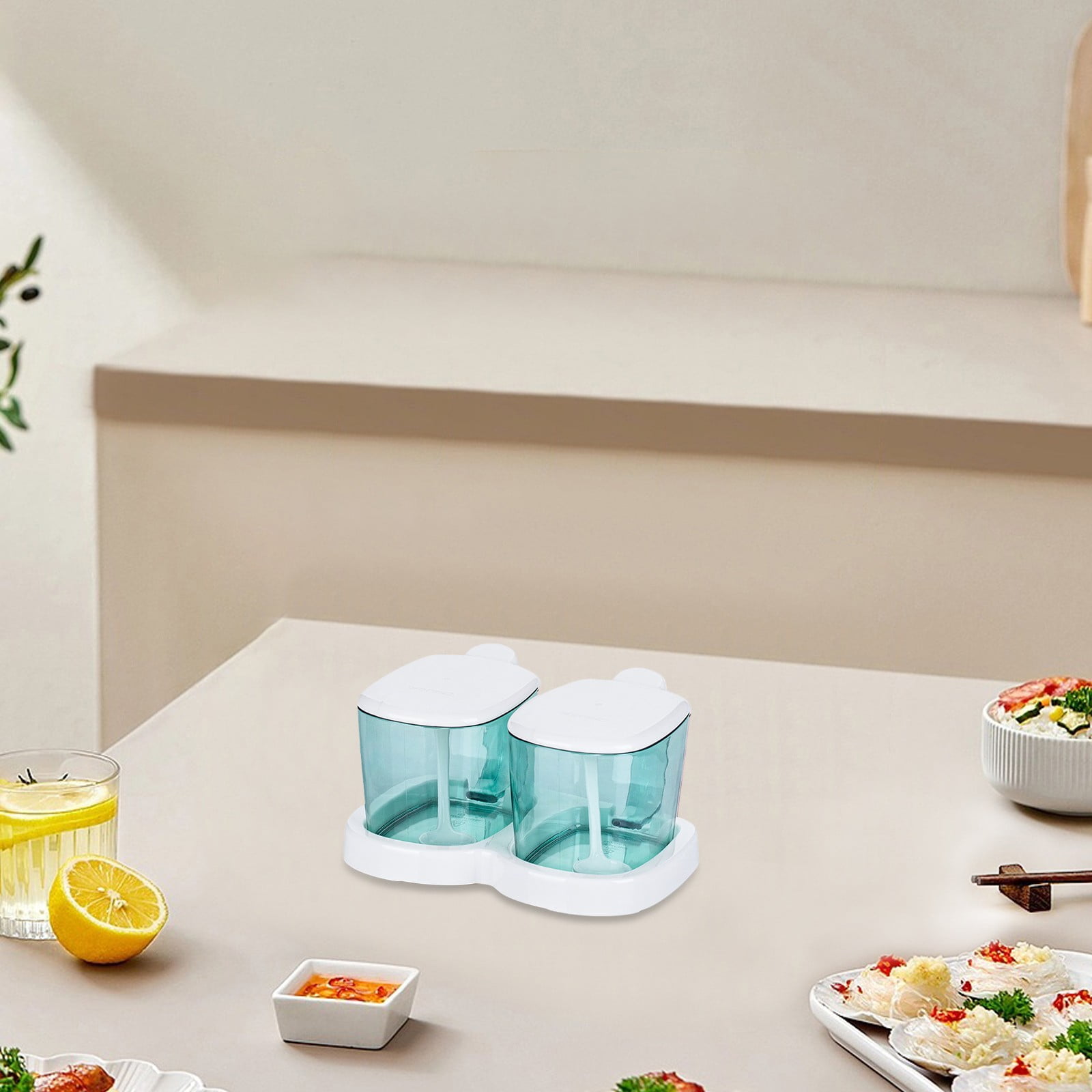 Seasoning Box Set, Plastic Kitchen Utensils, Compact Storage ...