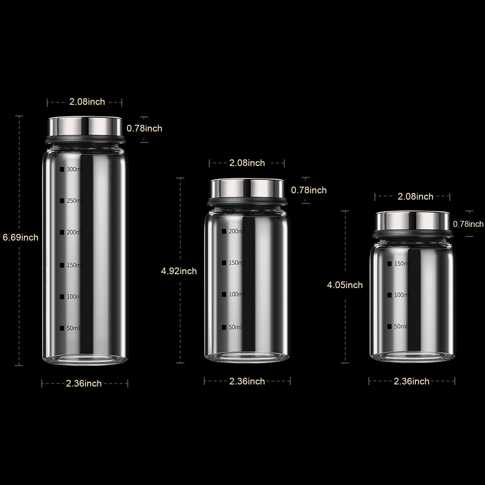 Seasoning Jar,Scale 4 Spice Jar With Scale 150ml Jar With Jars Kitchen ...