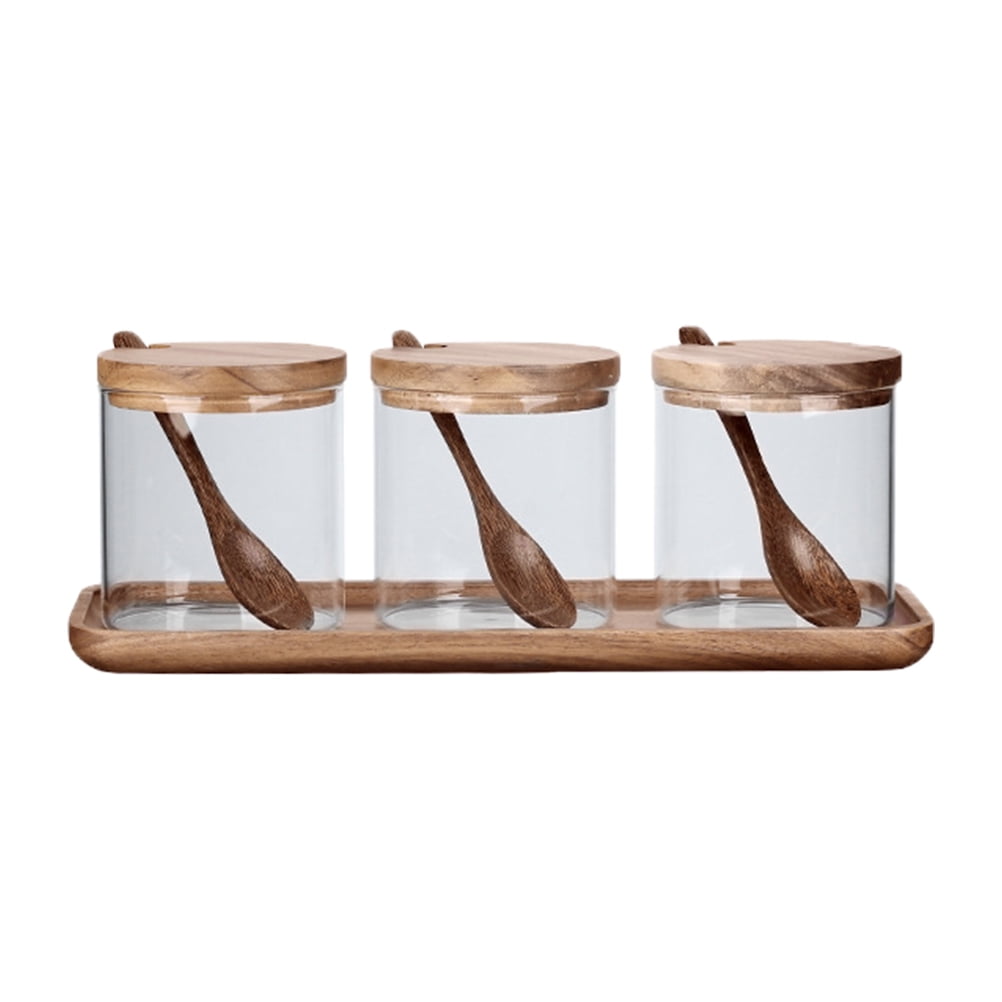 Seasoning Jar Set Canister Spice Storage Holder Pantry Sugar Jars ...