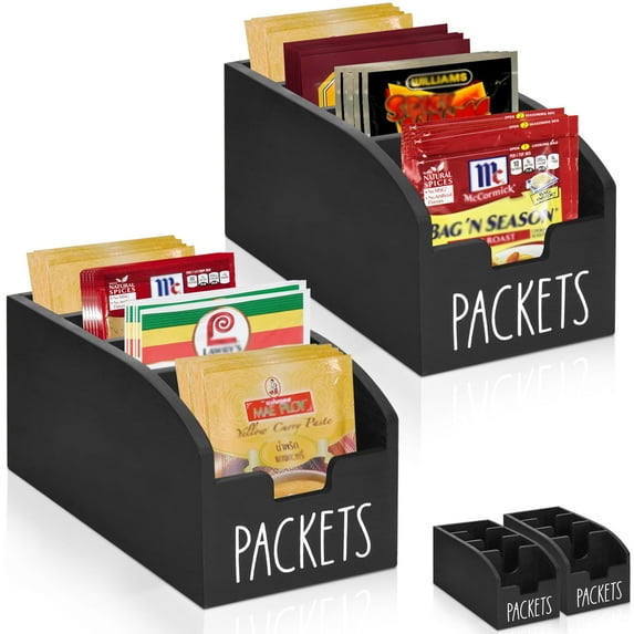 Seasoning Packet Organizer for Pantry Organizers and Storage, Wood ...