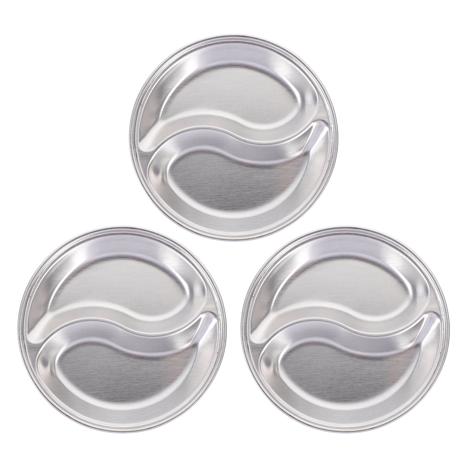 Seasoning Plate Stainless Steel Round Dish Appetizer Plates Ceramic ...
