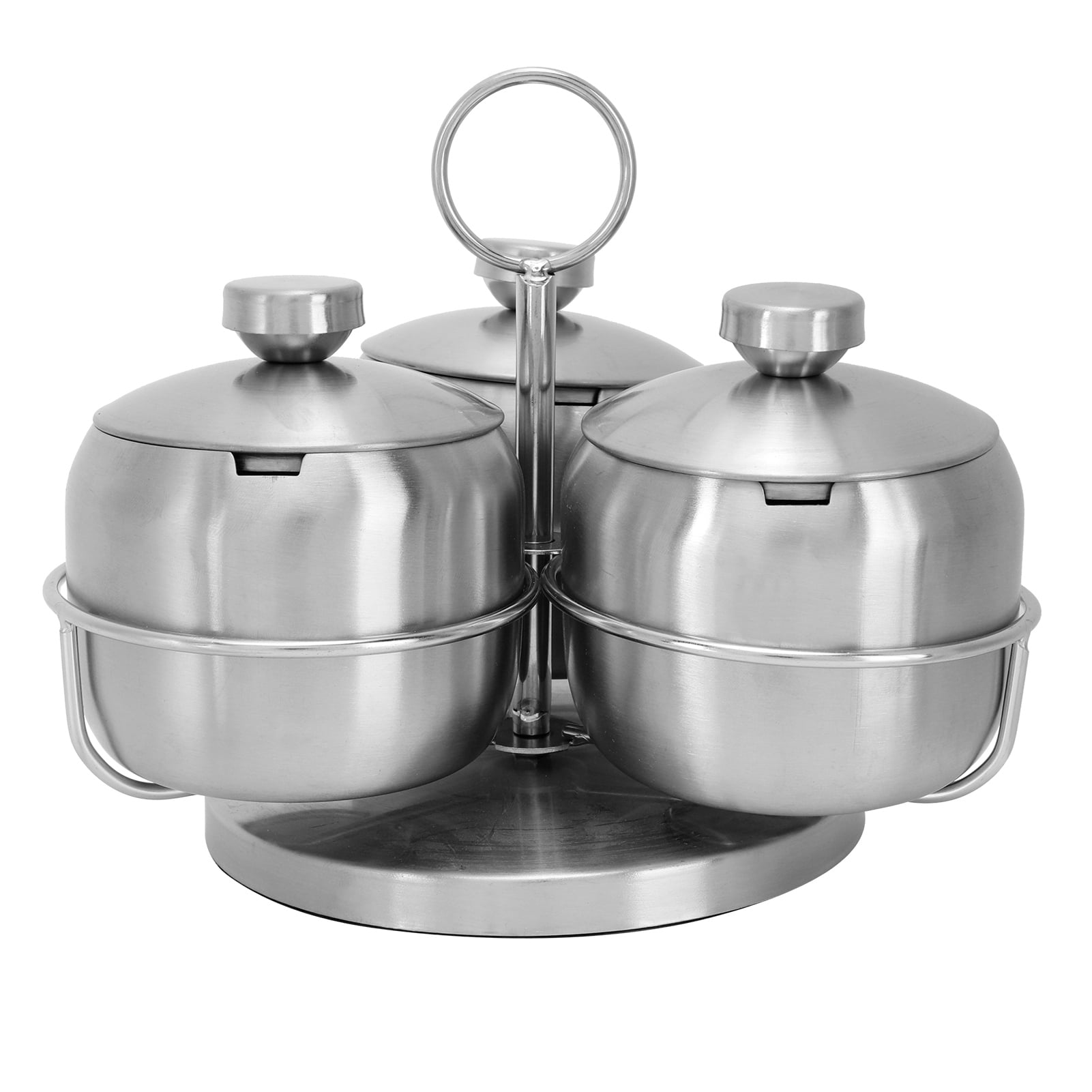 Seasoning Pot Set, Innovative Rotating Condiment Spice Salt Sugar Jar ...