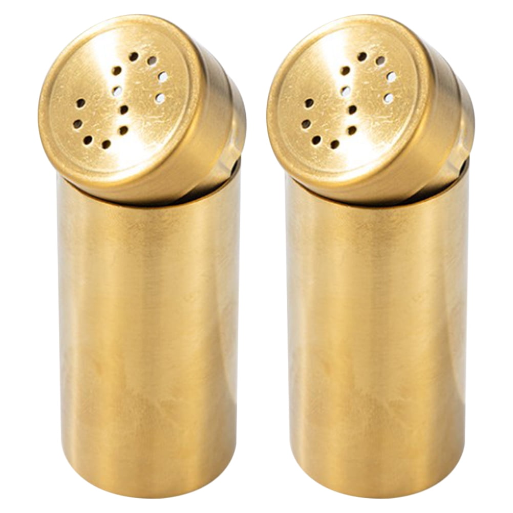 Seasoning Shakers 2 Pcs Golden Jar Multipurpose Storage Bottle ...