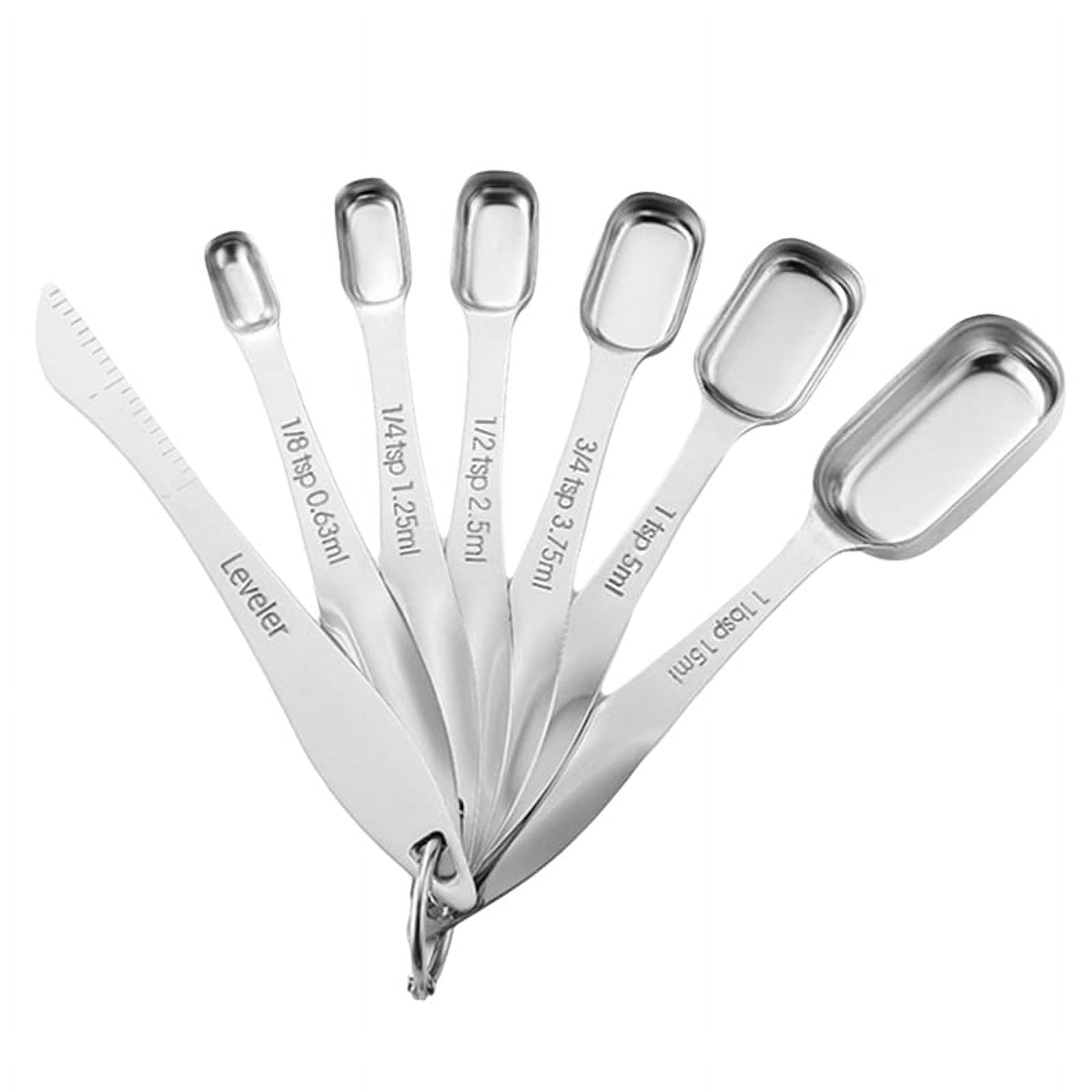 Seasoning Spoon with Scale Measuring Set Stainless Steel Spice Kitchen ...