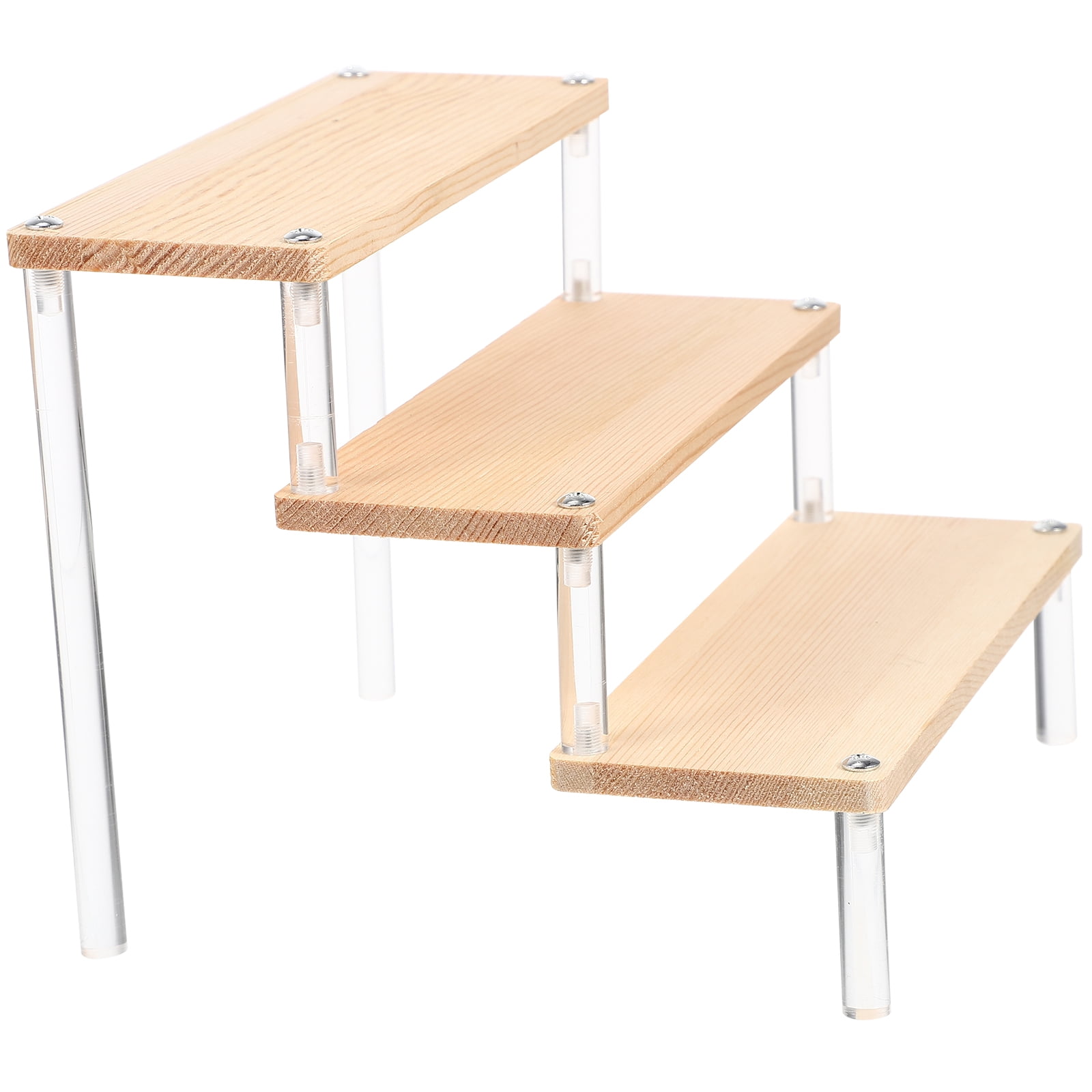 Acrylic Multi-layer Display Stand for Storage Light Brown Large ...