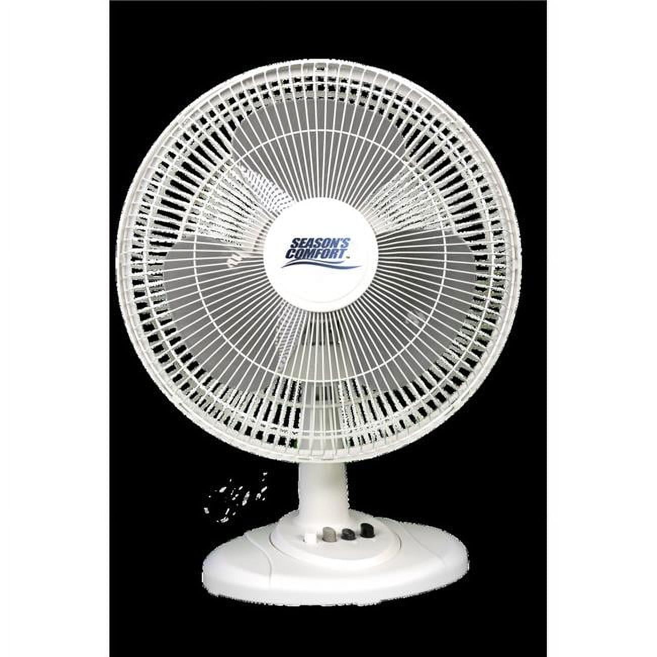 Seasons Comfort 12-In. Oscillating Table Fan, FTT12, White, FTT12 ...