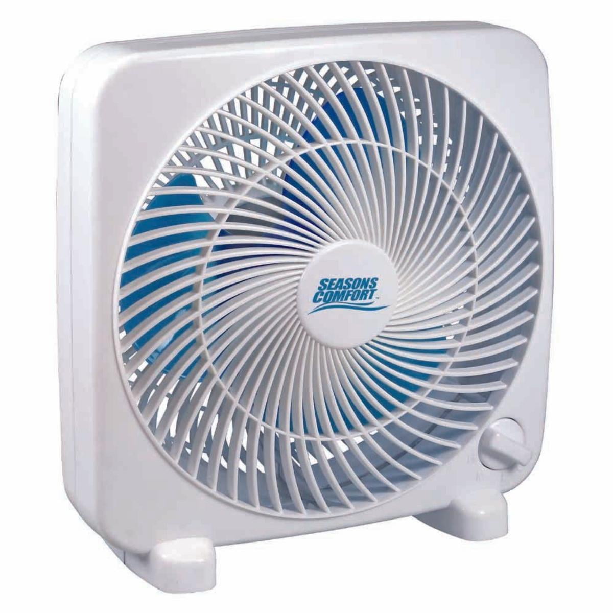 Seasons Comfort 9" Personal Portable Table Box Fan - Walmart.com
