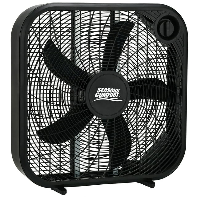 Seasons Comfort Premium 20-In. 3-Speed Box Fan, FBX20, Black , FBX20 ...