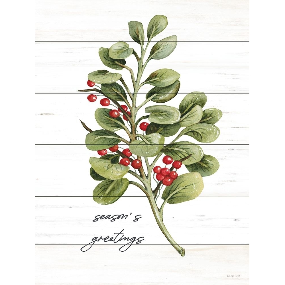Seasons Greetings Greenery Poster Print - Cindy Jacobs (24 x 36 ...