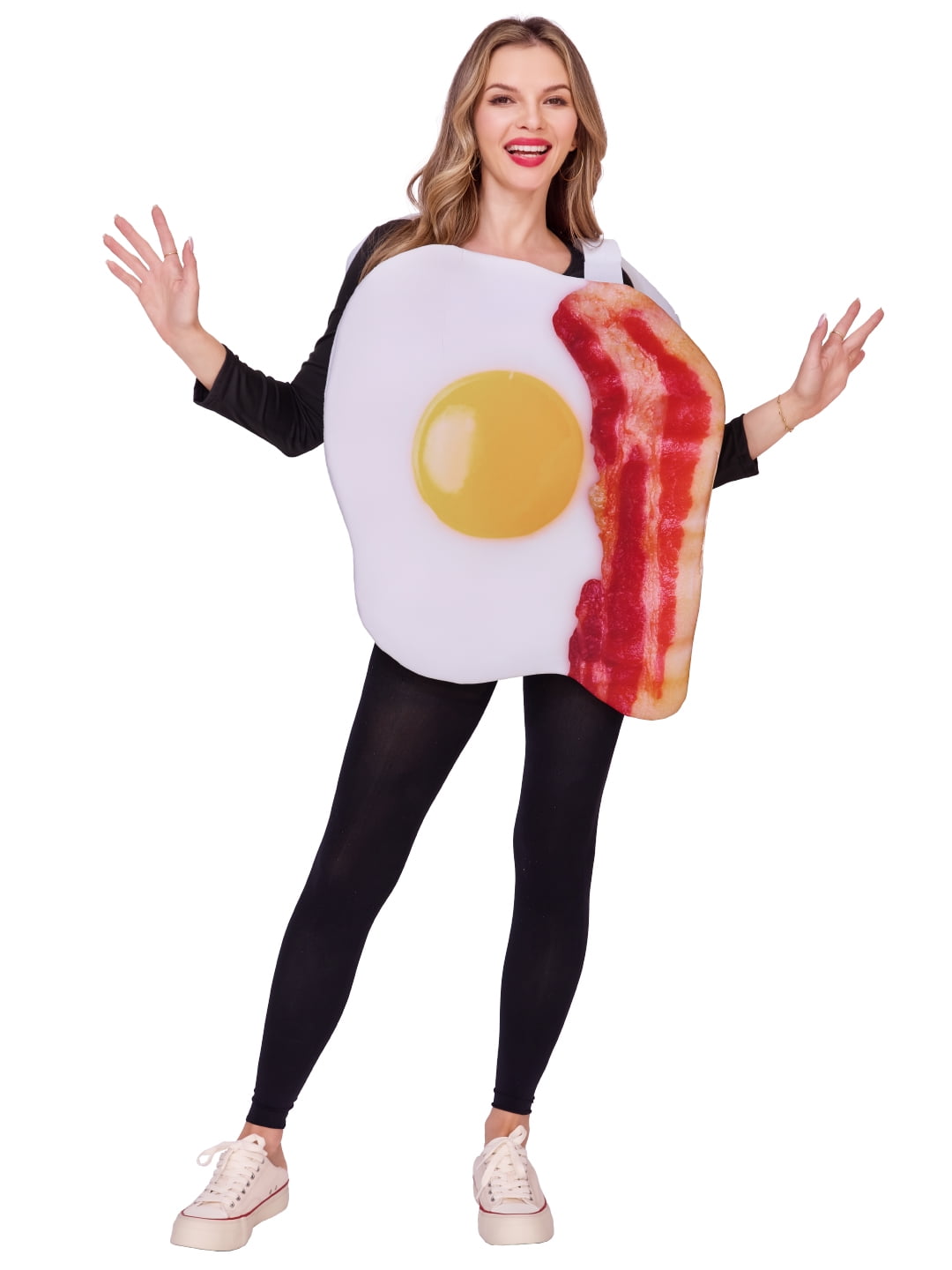 Seasons Halloween Bacon and Eggs Costume for Adults, Funny Food for ...