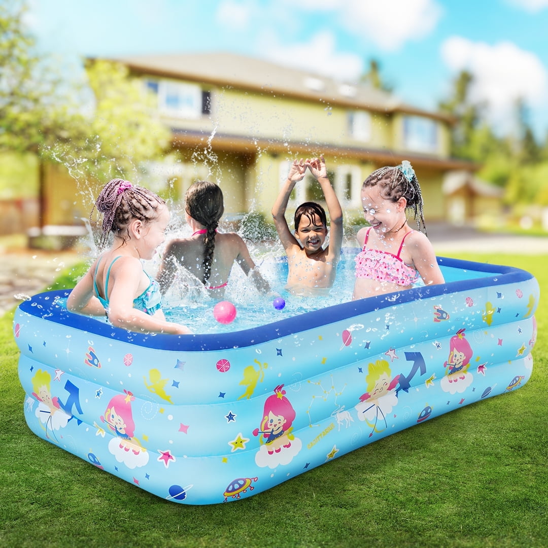 Seasons Inflatable Pool for Kids 80"x48"x20" PVC Thickened Swimming ...