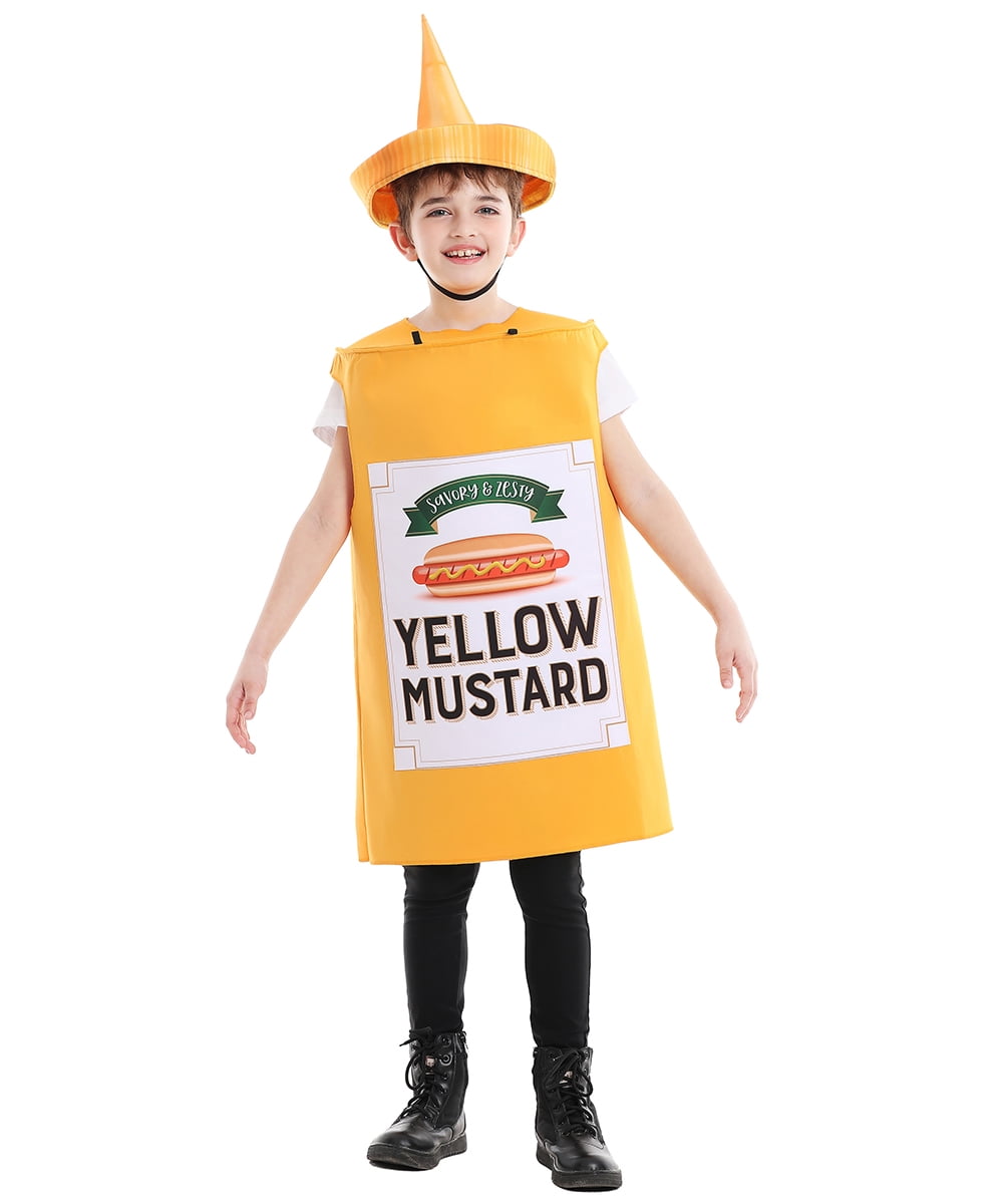 Seasons Mustard Costume Ketchup Cosplay Halloween Costume for Child 4-9 ...