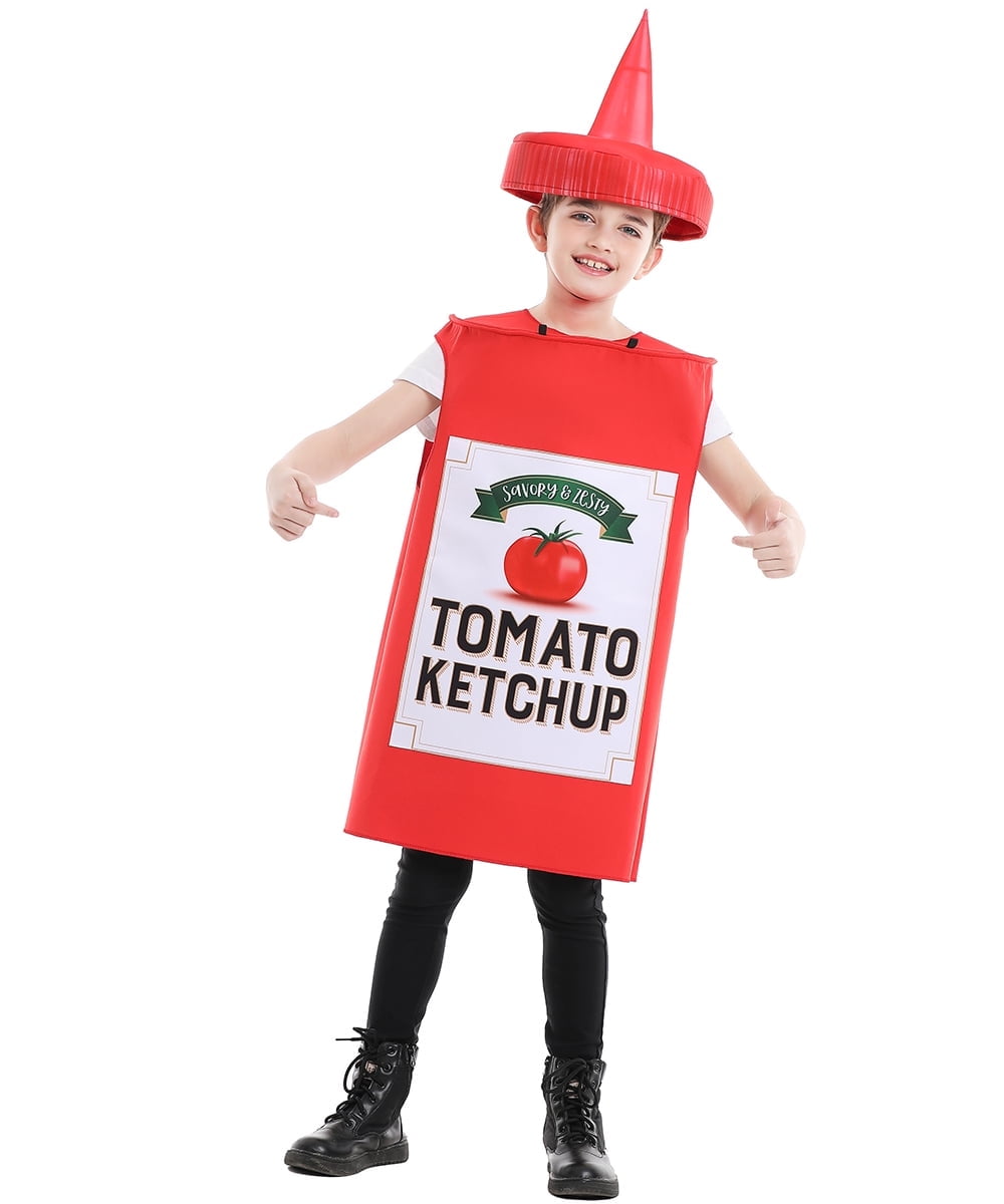 Seasons Mustard Costume Ketchup Cosplay Halloween Costume for Child 4-9 ...