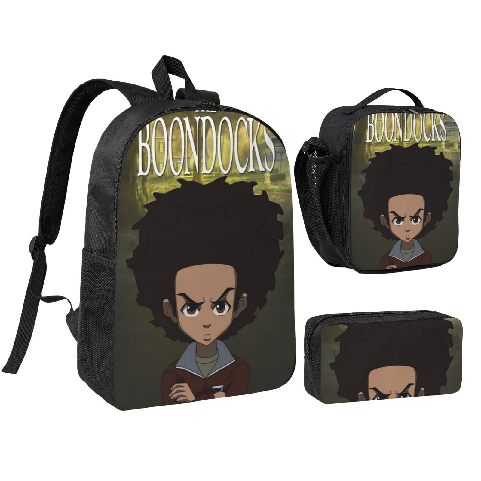 Seasons The Boondocks Backpack 3-Piece Set Lunch Bag Pencil Case ...