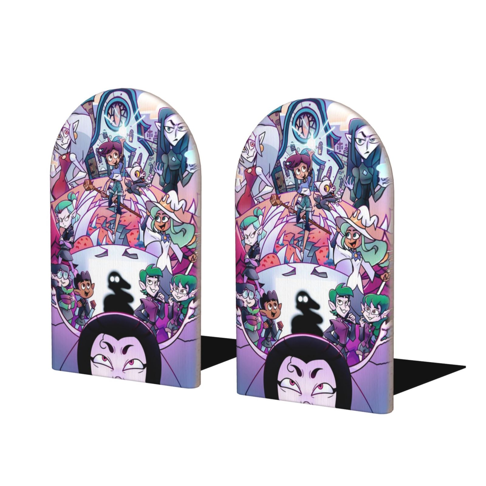 Seasons The Owl House Bookends Wood Book Divider Shelves Non-Skid Book ...
