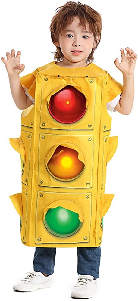 Seasons Kids Halloween 3D Light Up Traffic Light Costume for 3-4 Years ...